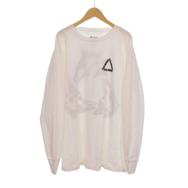 アークテキサス ARC'TEXAS SALMONS TRIANGLE L/S TEE Tシャツ カットソー 長袖 ロンT L 白 ホワイト メンズ【表記サイズ】L【実寸サイズ】肩幅：52cm　身幅：51.5cm　着丈：71.5cm　袖丈：6...