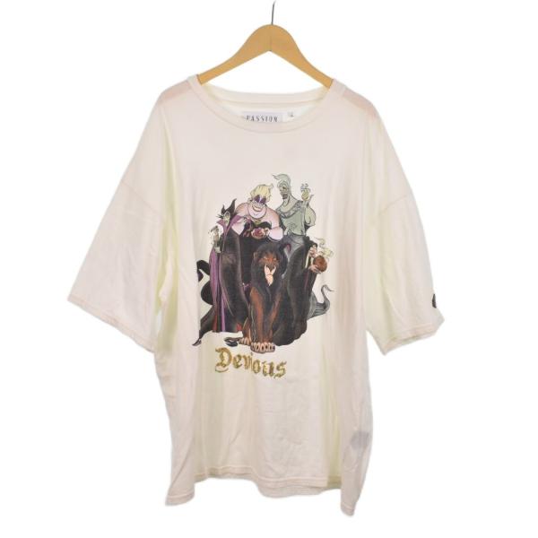 コンダクター el conductorH Disney SPANGLE DECORATED T-SHIRT VILLAINS 4 白 ホワイト PD23ME02 メンズ レディース【表記サイズ】4【実寸サイズ】肩幅：約60cm　身幅：約61...