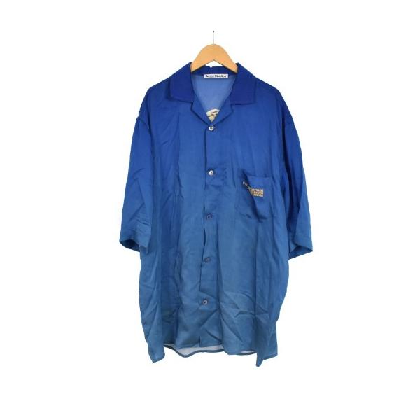 アクネ ストゥディオズ Acne Studios 23SS SANDIMPER SS STATUE PRINT アロハシャツ オープンカラー 半袖 46 青 ブルー FN-MN-SHIR000510【ブランド】アクネ ストゥディオズ Acn...