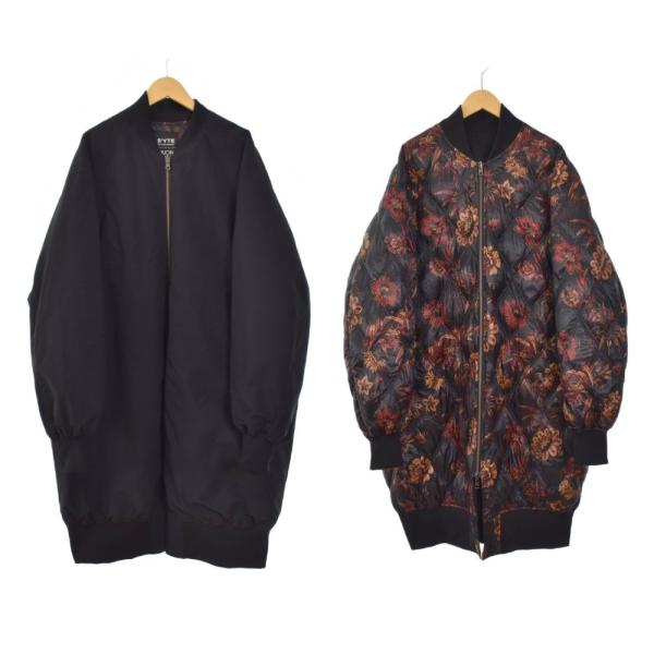 サイト s'yte TAION 23AW FLORAL PATTERN QUILTED DOWN リバーシブル ダウンジャケット ロングコート 花柄 3 黒 ブラック UU-Y01-921【ブランド】サイト s'yte【表記サイズ】3【実寸...