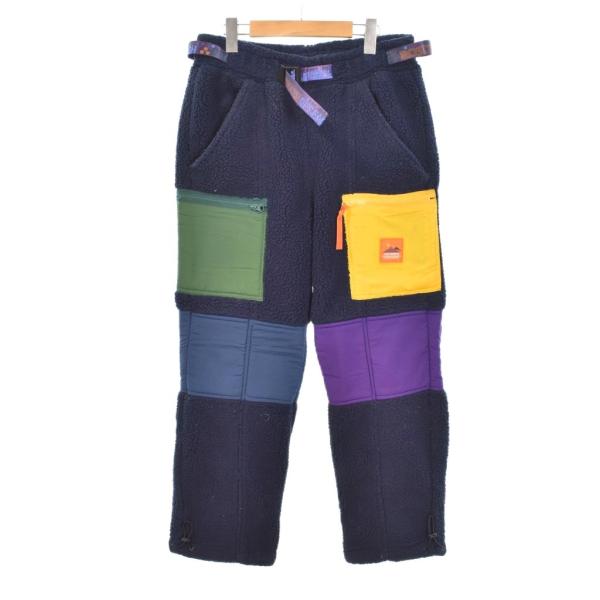ブレインレッド BRAIN DEAD Runners Pant フリースパンツ S 紺 ネイビー メンズ【表記サイズ】S【実寸サイズ】ウエスト：70-80cm　もも幅：31cm　裾幅：22cm　股上：28cm　股下：70cm　　【素材】ポリ...