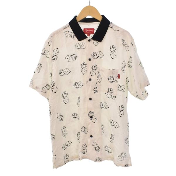 シュプリーム SUPREME 19SS Dice Rayon S/S Shirt ダイス レーヨン シャツ 半袖 総柄 S 白 ホワイト メンズ【ブランド】シュプリーム SUPREME【表記サイズ】S【実寸サイズ】肩幅：43cm　身幅：50...