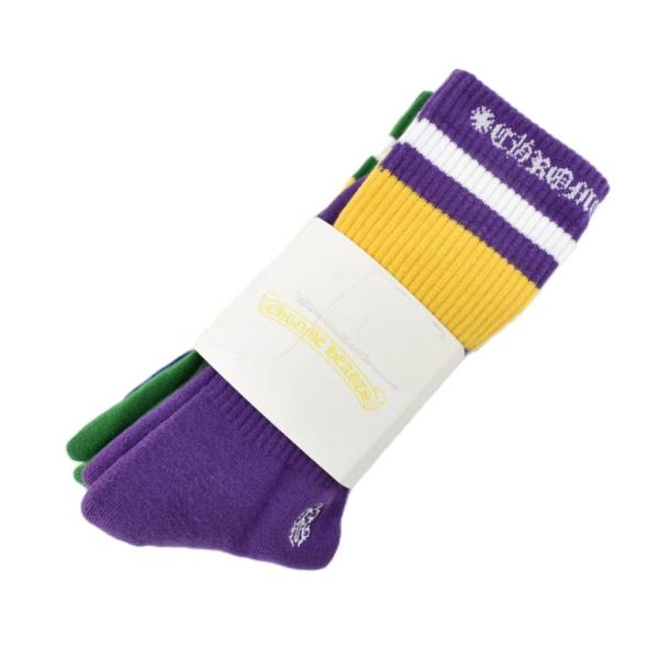 未使用品 クロムハーツ CHROME HEARTS 靴下 ロゴ 3足セット M 青 ブルー 緑 グリーン 紫 パープル メンズ【ブランド】クロムハーツ CHROME HEARTS【表記サイズ】M（25〜27cm）【実寸サイズ】-　【色】青 ...