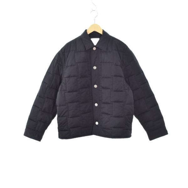 ボッテガヴェネタ BOTTEGA VENETA ナイロンジャケット 上着 襟付き イントレチャート 編み目 フロントボタン L 黒 ブラック 701810 VF4K0 メンズ【ブランド】ボッテガヴェネタ BOTTEGA VENETA【表記サ...