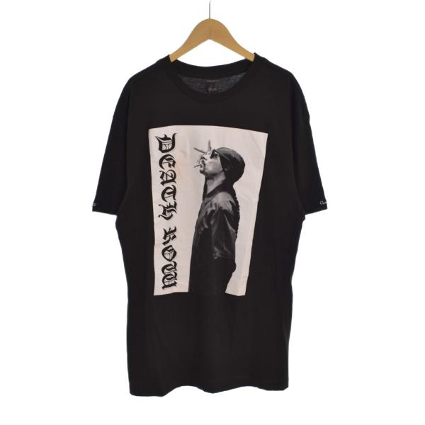 CROOKS&amp;CASTLES Death Row Snoop Peace Up Tee プリントTシャツ 半袖 スヌープドッグ L 黒ブラック 白 ホワイト 3DR10736 メンズ【表記サイズ】L【実寸サイズ】肩幅：約50cm　身...