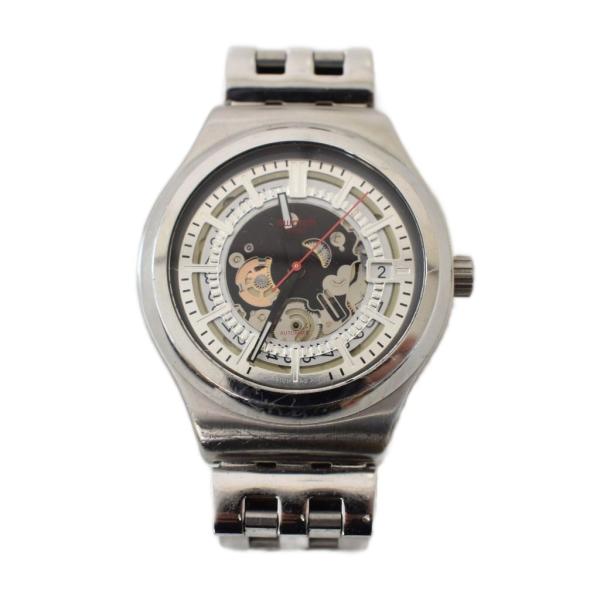 スウォッチ SWATCH SISTEM THROUGH AGAIN 腕時計 自動巻き オートマティック 銀色 シルバー YIS431 メンズ【ブランド】スウォッチ SWATCH【実寸サイズ】バンド幅：約2cm　腕周り：約16cm　ケース・タ...