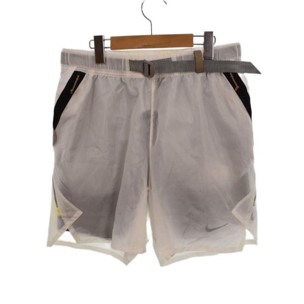 NIKE 20AW ISPA ショートパンツ ハーフパンツ ジップポケット 無地 ウエストゴム ベルト ロゴプリント S ホワイト CK4996-133 メンズ【ブランド】ナイキ NIKE【表記サイズ】S【実寸サイズ】ウエスト：約74cm　...