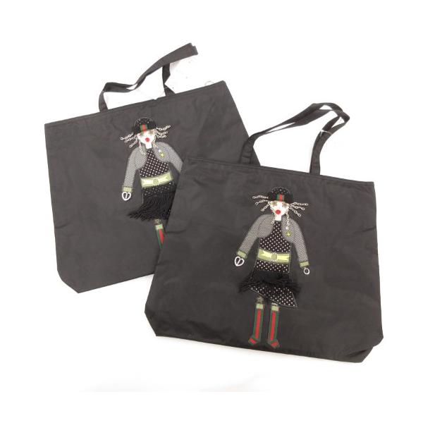 未使用品 カワイオカダ KAWAI OKADA タグ付き 2点セット トートバッグ 刺繍 黒 ブラック /AE ■GY99 レディース【表記サイズ】--【実寸サイズ】※セット販売のため実寸サイズは計測しておりません。サイズ欄に記載している表...