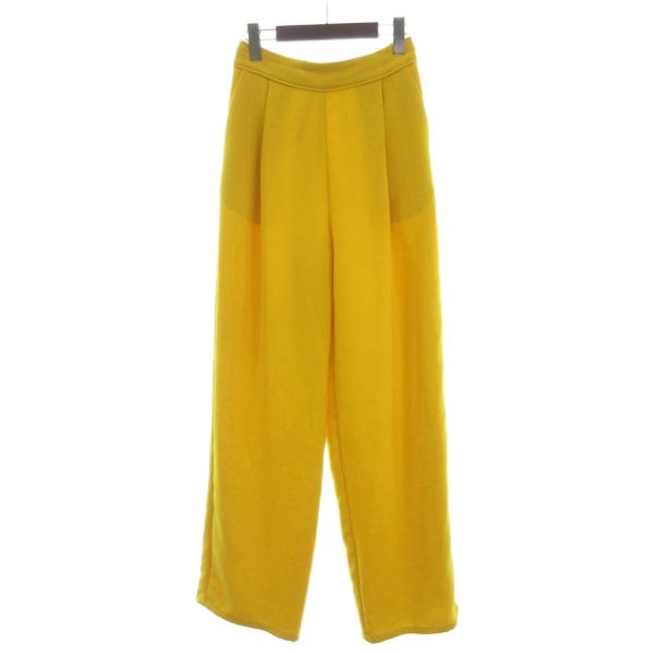 メゾンスペシャル MAISON SPECIAL 美品 ダブルクロスワイドテーパードパンツ Double Cross Wide Tapered Pants イージー 38 黄 イエロー レディース【ブランド】メゾンスペシャル MAISON S...
