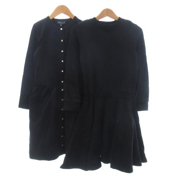 アニエスベー agnes b. まとめ 2点 セット ワンピース 長袖 裏起毛 黒 ブラック 10ans ■GY14 キッズ【ブランド】アニエスベー agnes b.【表記サイズ】135cm（10ans)【実寸サイズ】-　【素材】・ワンピー...