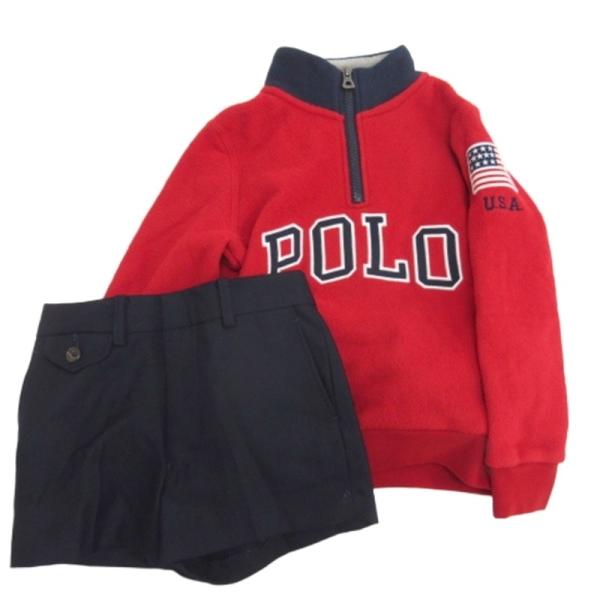 ポロ バイ ラルフローレン Polo by Ralph Lauren キッズ服 フリースジャケット ショートパンツ まとめ 115 5 120/60 2点セット ■GY14 キッズ【ブランド】ポロ バイ ラルフローレン Polo by Ra...