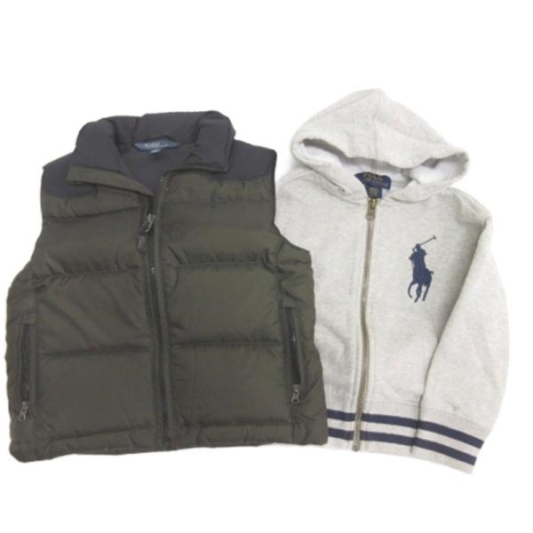 ラルフローレン RALPH LAUREN キッズ服 まとめ 2点セット ダウンベスト パーカー 3 100 ■GY14 キッズ【ブランド】ラルフローレン RALPH LAUREN【表記サイズ】3/100【実寸サイズ】-　【状態】・薄汚れ、毛...