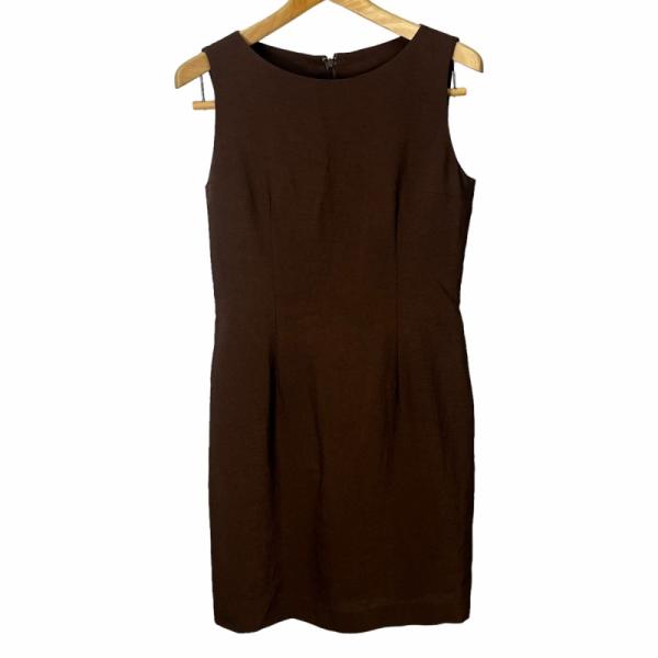 イングリウッド INGLE WOOD タイト ワンピース ひざ丈 9AR 茶 ブラウン R02-1618 レディース【表記サイズ】9AR【実寸サイズ】身幅：37.5cm　総丈：87cm　　【素材】アセテート80％　ナイロン15％　ポリエステ...