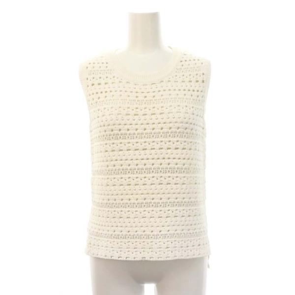 セオリーリュクス theory luxe 23SS Coin Crochet Albany str ニットベスト プルオーバー 透かし編み 032 白 ホワイト /ES レディース【ブランド】セオリーリュクス theory luxe【表記サ...