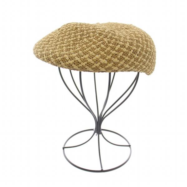 ベイリー Bailey Genuine Panama ハンチング帽 チェック 帽子 ベージュ  /DK レディース【表記サイズ】L【実寸サイズ】つば：約6.5cm　頭周り：約56cm　　【素材】-【色】ベージュ【仕様】-【状態】若干型崩れ、...