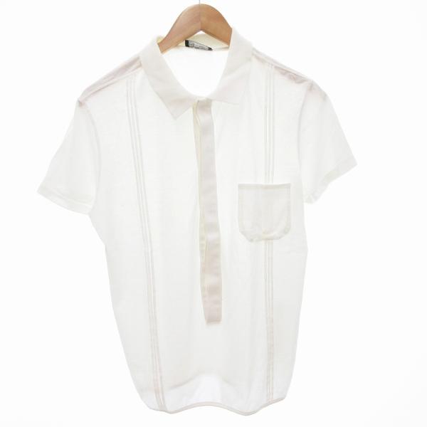 クリスヴァンアッシュ KRIS VAN ASSCHE ポロシャツ 半袖 M 白 ホワイト /OU メンズ【ブランド】クリスヴァンアッシュ KRIS VAN ASSCHE【表記サイズ】M【実寸サイズ】肩幅：約43cm　身幅：約50cm　袖丈：...