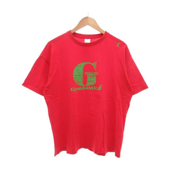 B&amp;Cコレクション B&amp;CCOLLECTION Tシャツ 半袖 クルーネック ロゴプリント L 赤 レッド /GV メンズ【表記サイズ】L【実寸サイズ】肩幅：約55cm　身幅：約57cm　着丈：約66cm　袖丈：約19cm　...