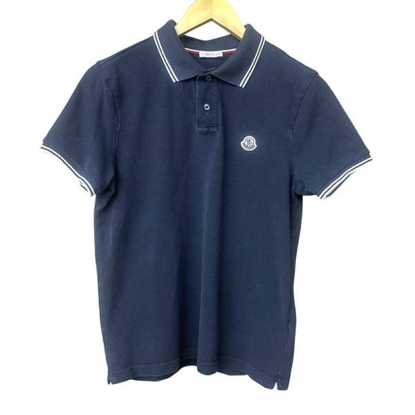 モンクレール MONCLER MAGLIA POLO MANICA CORTA ポロシャツ 鹿の子 カットソー F10918A7060084556 S 紺 ☆AA★【ブランド】モンクレール MONCLER【表記サイズ】S【実寸サイズ】肩幅：...