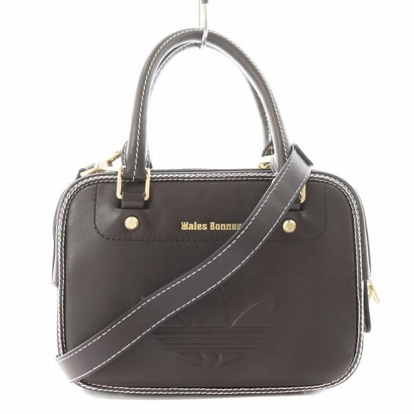 アディダス adidas × ウェールズ ボナー Wales Bonner Small  Bag ハンドバッグ ショルダーバッグ 2way ロゴ レザー 茶 ブラウン /AN13 レディース【ブランド】アディダス adidas【実寸サイズ】...