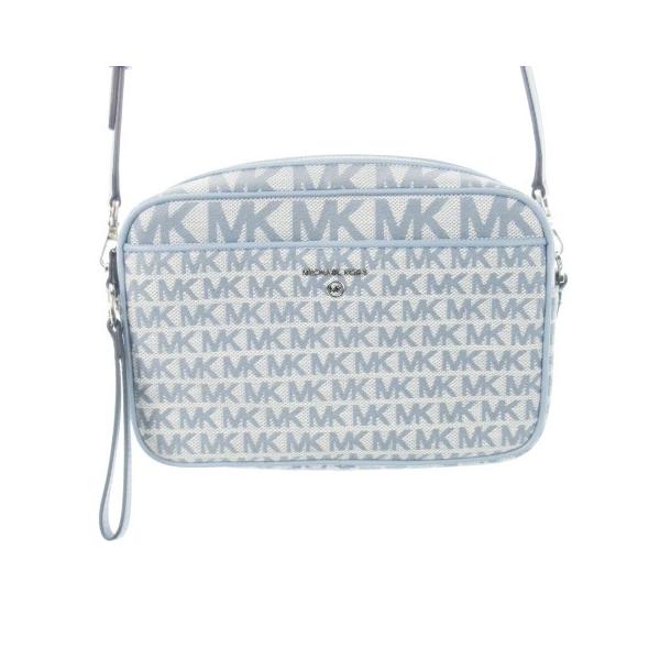 未使用品 マイケルコース MICHAEL KORS ショルダーバッグ キャンバス レザー 革 MK柄 総柄 ロゴ 青 ブルー 32T2ST9C71 /CK21 ■GY18 レディース【ブランド】マイケルコース MICHAEL KORS【表記...