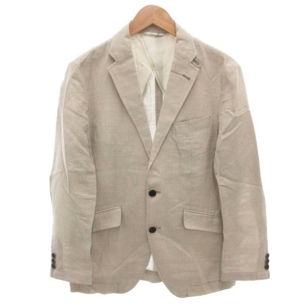 ジョセフアブード JOSEPH ABBOUD テーラードジャケット M ベージュ 総柄 /FF ■GY43 メンズ【ブランド】ジョセフアブード JOSEPH ABBOUD【表記サイズ】M【実寸サイズ】肩幅：43cm　身幅：51cm　袖丈：5...