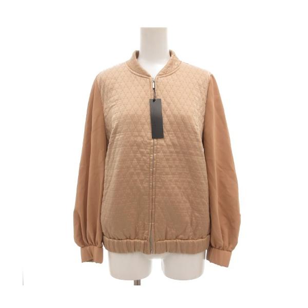 未使用品 ベーセッツ NO ROSE WITHOUT A THORN B7 タグ付き ブルゾン ジャケット ジップアップ キルティング 切替 38 ピンクベージュ【表記サイズ】38【実寸サイズ】肩幅：37cm　身幅：46cm　袖丈：53cm...