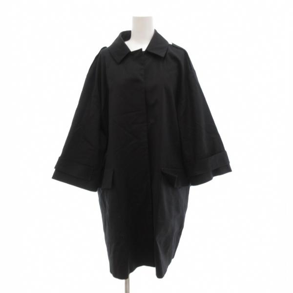 マックス&amp;コー MAX&amp;CO. ステンカラーコート ロング丈 ドロップショルダー 40 黒 ブラック /JS レディース【ブランド】マックス&amp;コー MAX&amp;CO.【表記サイズ】40【実寸サイズ】身幅：65cm...