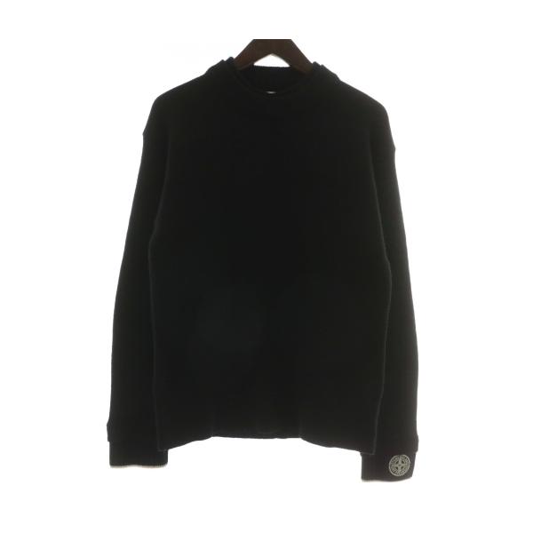 ストーンアイランド STONE ISLAND イタリア製 ニット セーター ウール 長袖 クルーネック ロゴパッチ M 黒 ブラック /XZ ■GY01 メンズ【ブランド】ストーンアイランド STONE ISLAND【表記サイズ】M【実寸サ...