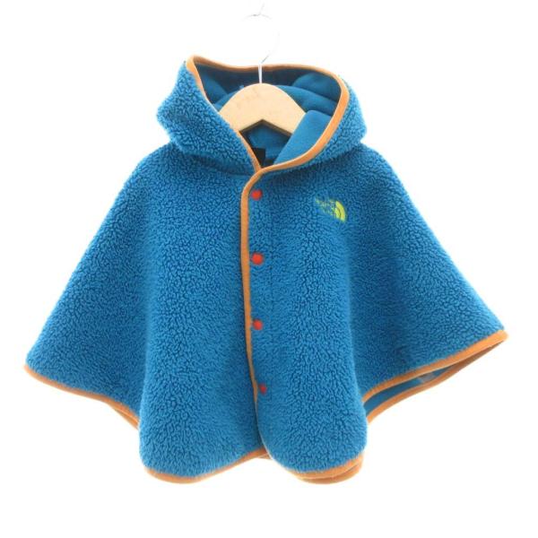 ザノースフェイス THE NORTH FACE ボア ポンチョ 90 ロゴ 刺繍 フード 青 ブルー NAB71706 /AE ■GY14 キッズ【ブランド】ザノースフェイス THE NORTH FACE【表記サイズ】90【実寸サイズ】着丈...