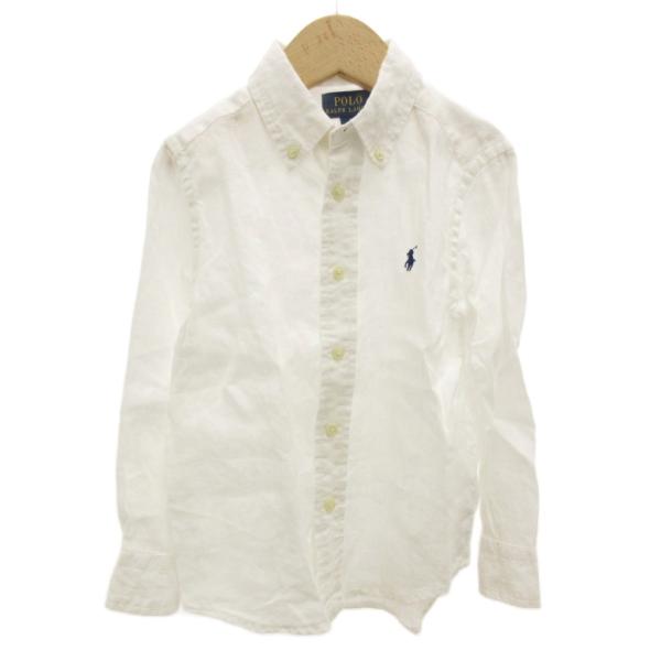ポロ ラルフローレン POLO RALPH LAUREN リネンボタンダウンシャツ 長袖 ポニー刺繍 男の子 4 白 ホワイト /GV ■GY14 レディース【ブランド】ポロ ラルフローレン POLO RALPH LAUREN【表記サイズ】...