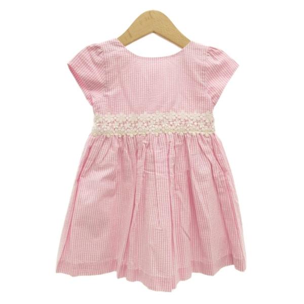ラルフローレン RALPH LAUREN ストライプ 半袖ワンピース フレア レース 女の子 24M ピンク 白 ホワイト /GV ■GY14 キッズ【ブランド】ラルフローレン RALPH LAUREN【表記サイズ】24M【実寸サイズ】肩幅...