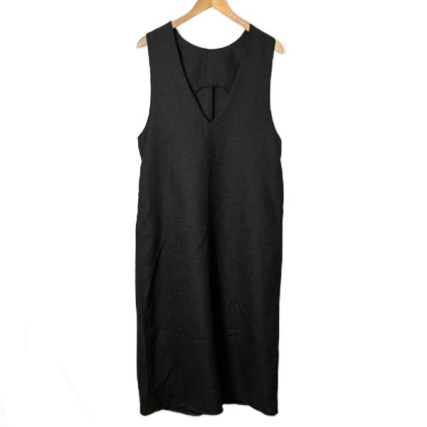 ナチュラルクチュール natural couture 前後2WAYツイードジャンスカ ジャンパースカート ノースリーブ ワンピース ロング丈 黒 ブラック 0342090500 ■GY14【表記サイズ】表記なし【実寸サイズ】身幅：50.5c...