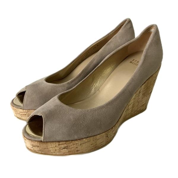 STUART WEITZMAN サンダル オープントゥ 7.5 ベージュ レディース【表記サイズ】7.5【実寸サイズ】最大幅：7.5cm　アウトソール：24cm　　【色】ベージュ【状態】・多少のキズ・擦れあり　・多少のよごれあり　その他に目...