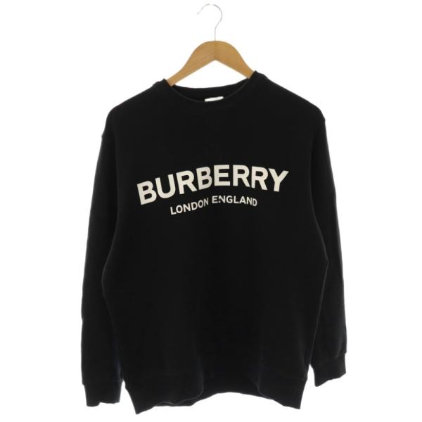 バーバリー BURBERRY ロゴスウェット カットソー 長袖 M ブラック ホワイト 8011357 /DO ■OS メンズ【ブランド】バーバリー BURBERRY【表記サイズ】M【実寸サイズ】肩幅：46cm　身幅：58cm　着丈：63....