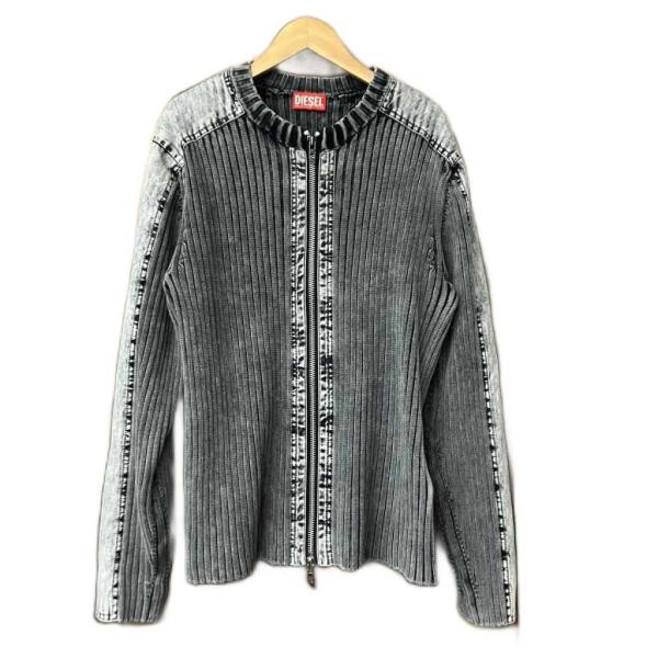 ディーゼル DIESEL FULL ZIP K MATTY 25FW ニット セーター ジップアップ S グレー A17464 メンズ【ブランド】ディーゼル DIESEL【表記サイズ】S【実寸サイズ】肩幅：47cm　身幅：51cm　着丈：7...
