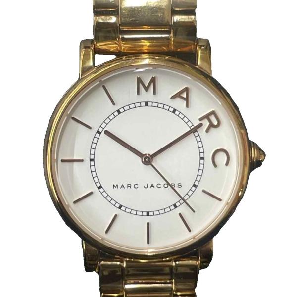 マークジェイコブス MARC JACOBS ロキシー Roxy 腕時計 ウォッチ アナログ クォーツ式 3針 文字盤ホワイト ゴールドカラー【ブランド】マークジェイコブス MARC JACOBS【表記サイズ】--【実寸サイズ】バンド幅：1....
