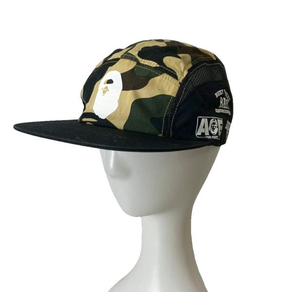 アベイシングエイプ A BATHING APE キャンプキャップ カモフラ キャップ 帽子 ベージュ 001CPE201017X メンズ【ブランド】アベイシングエイプ A BATHING APE【表記サイズ】F【実寸サイズ】つば：6.5cm...