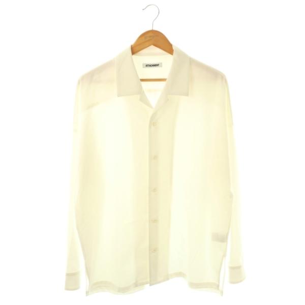 アタッチメント ATTACHMENT 24AW PE/RY STRETCH TROPICAL OVERSIZED OPENCOLLAR L/S シャツ オープンカラー 2 ホワイト /CX ■OS メンズ【ブランド】アタッチメント ATTA...