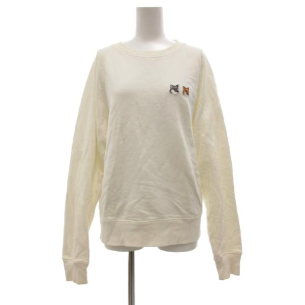 メゾンキツネ MAISON KITSUNE DOUBLE FOX HEAD PATCH CLASSIC SWEATSHIRT スウェット トレーナー 刺繍 M 白 ホワイト /JS ■GY0 レディース【ブランド】メゾンキツネ MAISON...