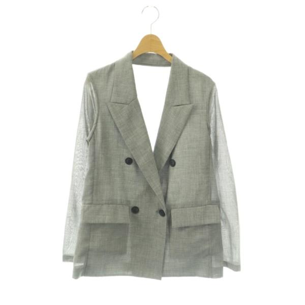 ダイアグラム グレースコンチネンタル Diagram GRACE CONTINENTAL 25SS シアーテーラードジャケット ダブル 36 ■OS【ブランド】ダイアグラム グレースコンチネンタル Diagram GRACE CONTINE...