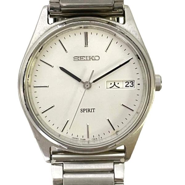 セイコー SEIKO SPRIT 腕時計 ウォッチ クォーツ 3針 デイト シルバーカラー 7N48-7400 ジャンク ■GY06 メンズ【ブランド】セイコー SEIKO【表記サイズ】--【実寸サイズ】バンド幅：1.5cm　腕周り：18c...