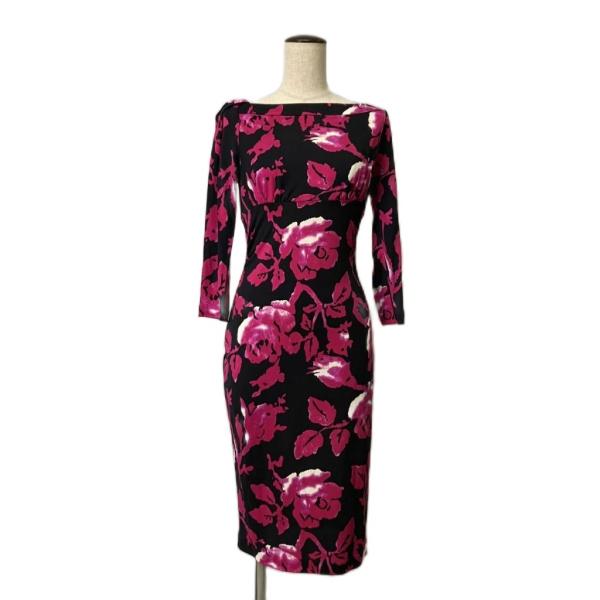 ダイアンフォンファステンバーグ DIANE von FURSTENBERG シルクワンピース ひざ丈 総柄 長袖 4 ピンク ■GY99 レディース【ブランド】ダイアンフォンファステンバーグ DIANE von FURSTENBERG【表記...