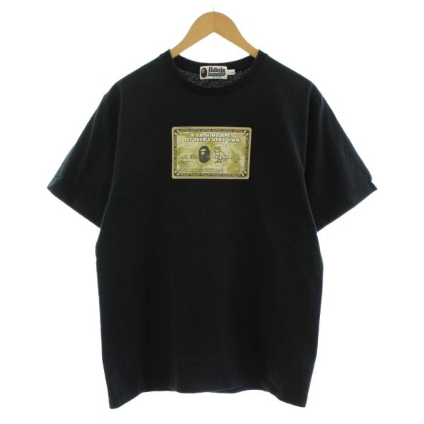 アベイシングエイプ A BATHING APE OCTOBER'S VERY OWN OVO Tシャツ カットソー 半袖 クルーネック プリント L 黒 ブラック 001TEH731917C /KU メンズ【ブランド】アベイシングエイプ A...