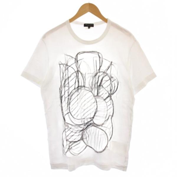 COMME des GARCONS HOMME PLUS AD2020 21SS メタルアウトロー期 Tシャツ カットソー 半袖 クルーネック プリント チェーン M 白 PG-T026 /BM メンズ【ブランド】コムデギャルソン COMM...