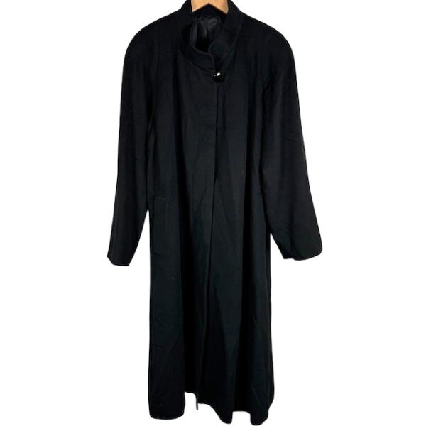 LANIFICIO CANGIOLI 1859 カシミヤ100% ロングコート アウター 無地 ブラック 黒 フリーサイズ レディース【ブランド】LANIFICIO CANGIOLI 1859【表記サイズ】フリーサイズ【実寸サイズ】身幅：5...