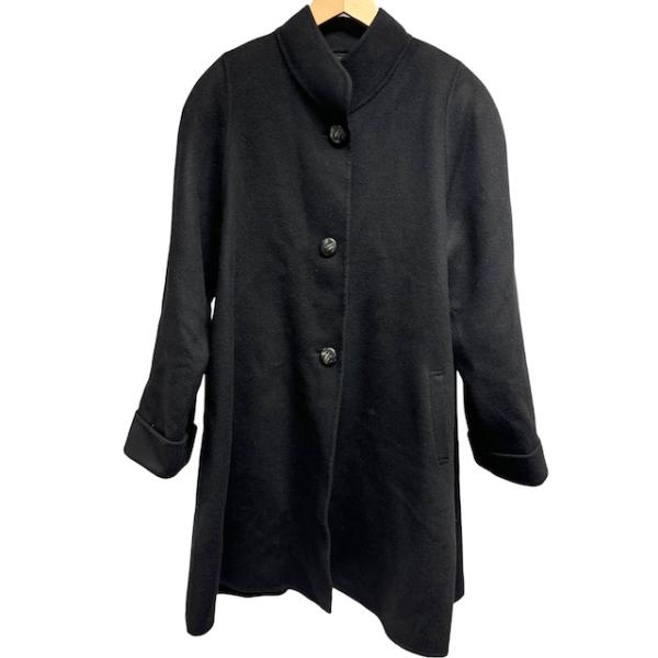Moda Regence カシミヤ100% スタンドカラーコート 無地 ブラック 黒 F フリーサイズ レディース【ブランド】Moda Regence【表記サイズ】F フリーサイズ【実寸サイズ】身幅：55cm　着丈：88cm　ゆき丈：80c...