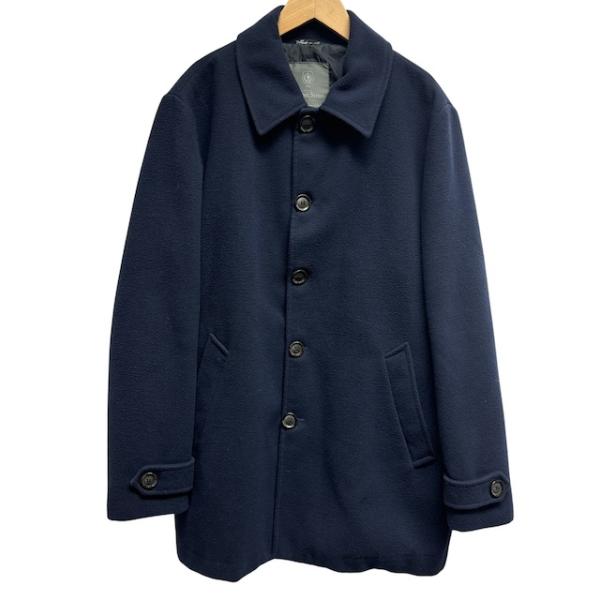 Kennet Street 長袖コート アウター 無地 ロゴボタン ネイビー 紺  メンズ【ブランド】Kennet Street【実寸サイズ】肩幅：46cm　身幅：57cm　袖丈：64cm　着丈：79cm　　【素材】表地　　　ポリエステル　...