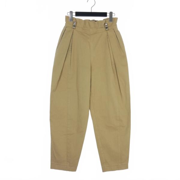 アレキサンダーワン ALEXANDER WANG スタッズ ベルトループ テーパード ワイドパンツ 2 ベージュ レディース【ブランド】アレキサンダーワン ALEXANDER WANG【表記サイズ】2【実寸サイズ】ウエスト：70cm　もも幅...