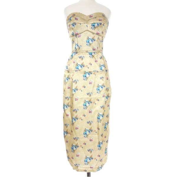 トーガ プルラ TOGA PULLA 22SS フラワープリント ワンピース ドレス 36 シャンパンゴールド TA21-FH035 レディース【ブランド】トーガ プルラ TOGA PULLA【表記サイズ】36【実寸サイズ】身幅：37cm　...