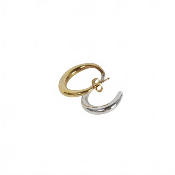 未使用品 シャルロットシェネ Charlotte Chesnais BOUCLE DOREILLE CURL 片耳ピアス イエロー/シルバー 18BO061VEAR レディース【実寸サイズ】3.0cm×2.0cm　【素材】18Kイエローゴー...